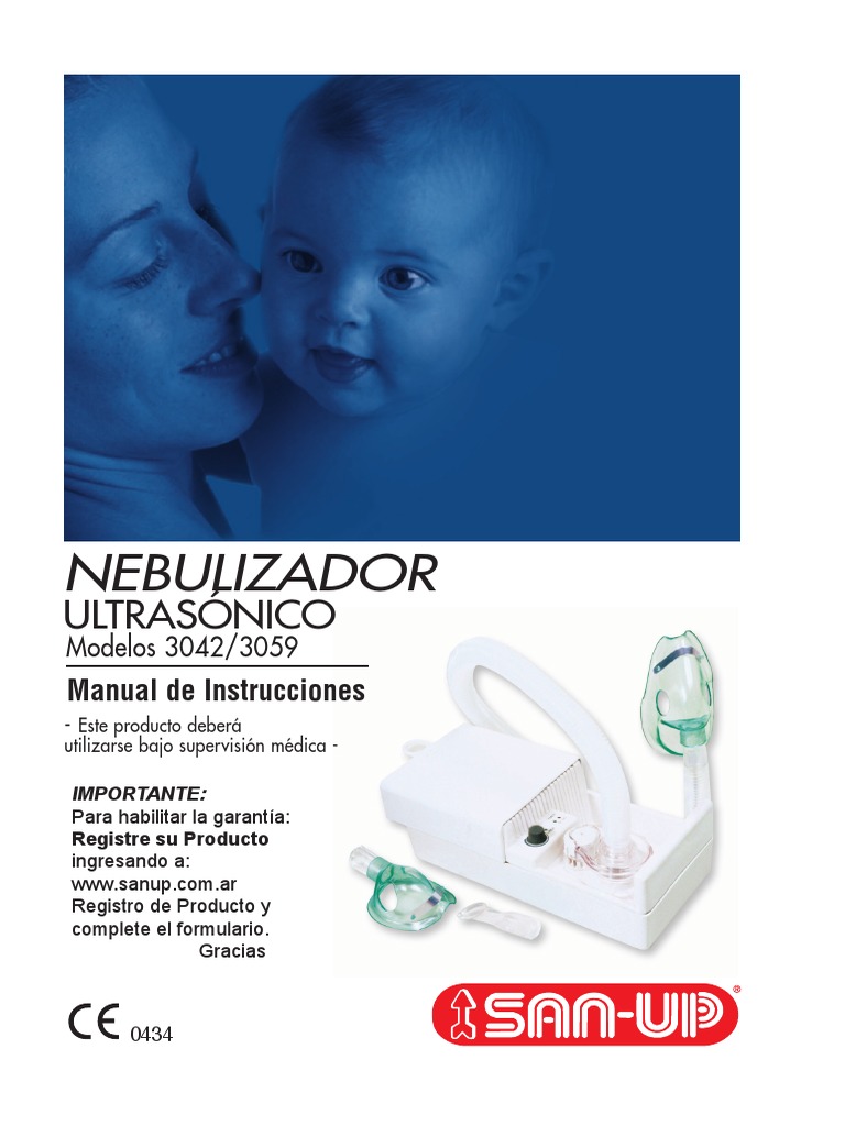 Manual Nebulizador San-Up 3042 | PDF | Batería (electricidad) | Batería recargable