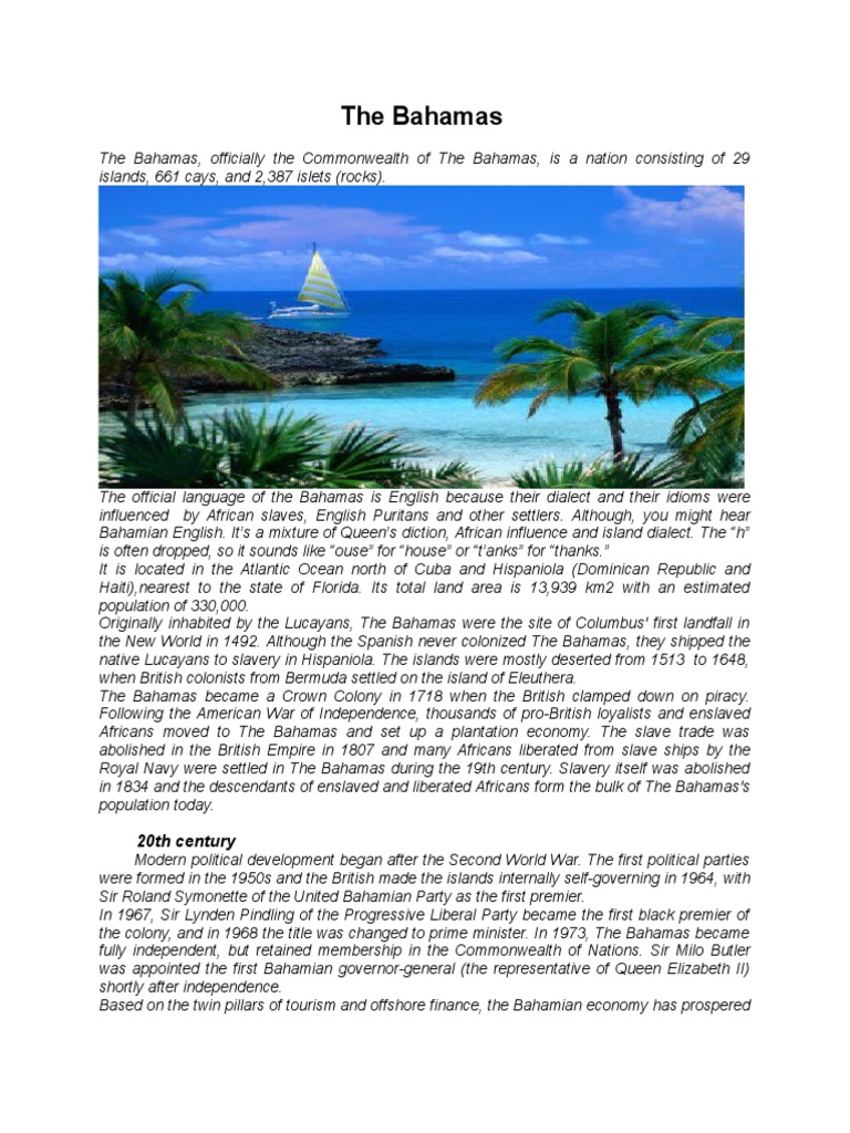 Bahamas | PDF | The Bahamas | Slavery
