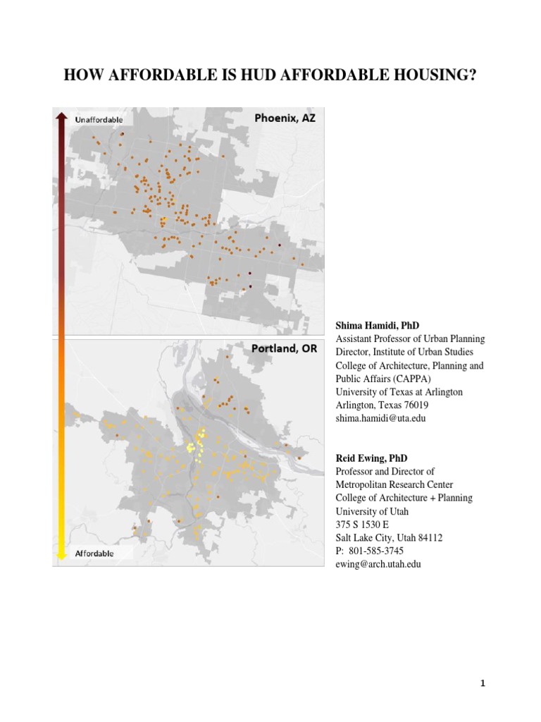 How Affordable Is HUD Affordable Housing - Reportv4 | PDF | Affordable ...