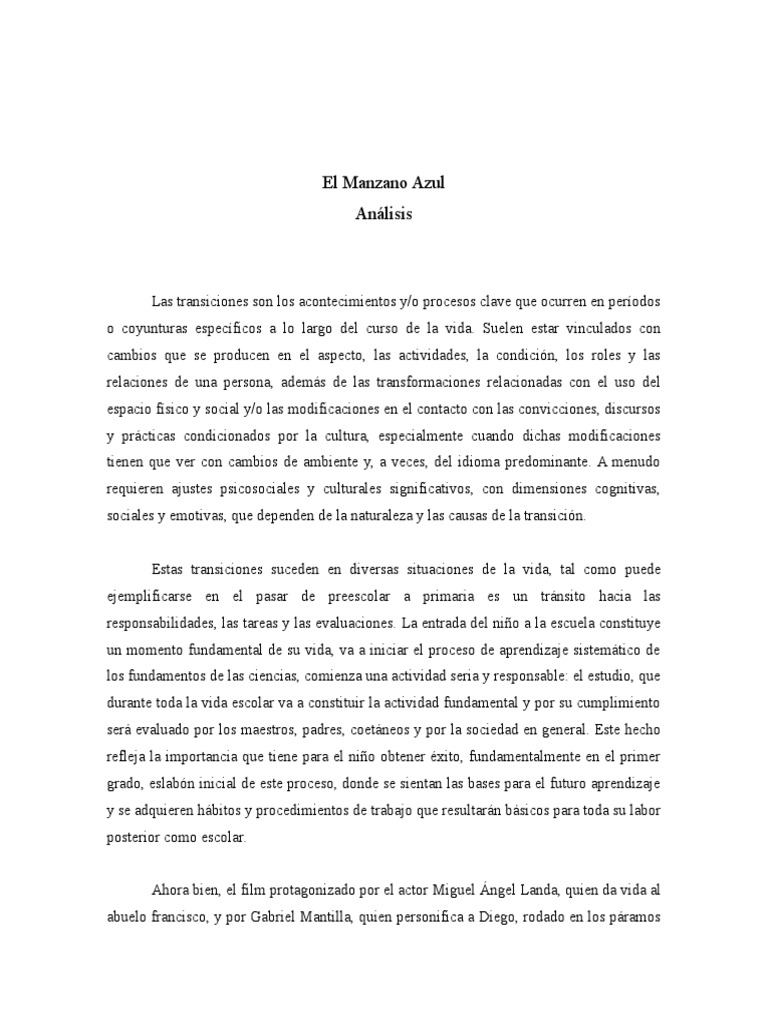 El Manzano Azul | PDF | Educación de la primera infancia | Aprendizaje