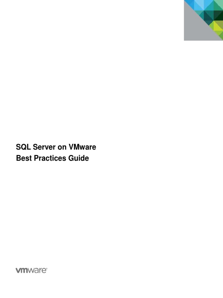 SQL Server On VMware-Best Practices Guide | PDF | Scalability | Databases