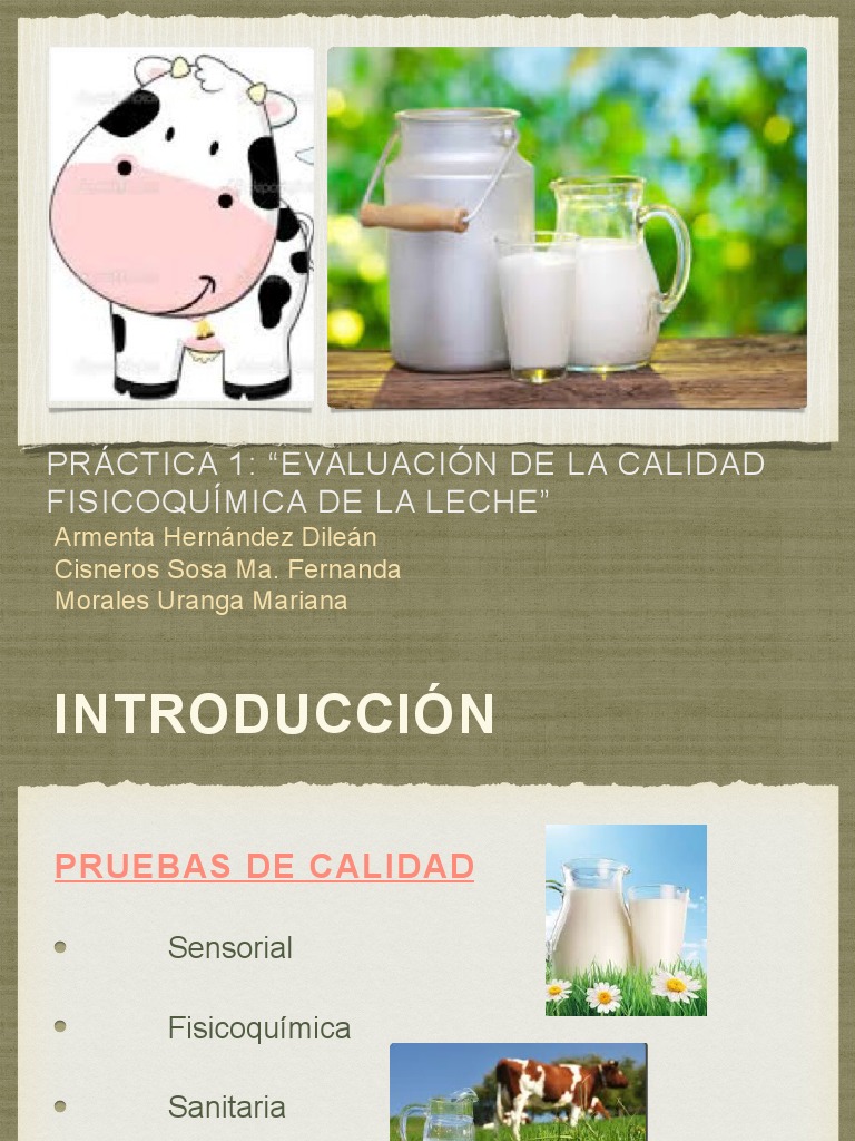 Ppt P1. Calidad de Leche | Leche | Ph