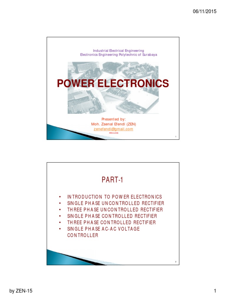 Power Electronics 1-2015bjr | PDF | Rectifier | Power Electronics