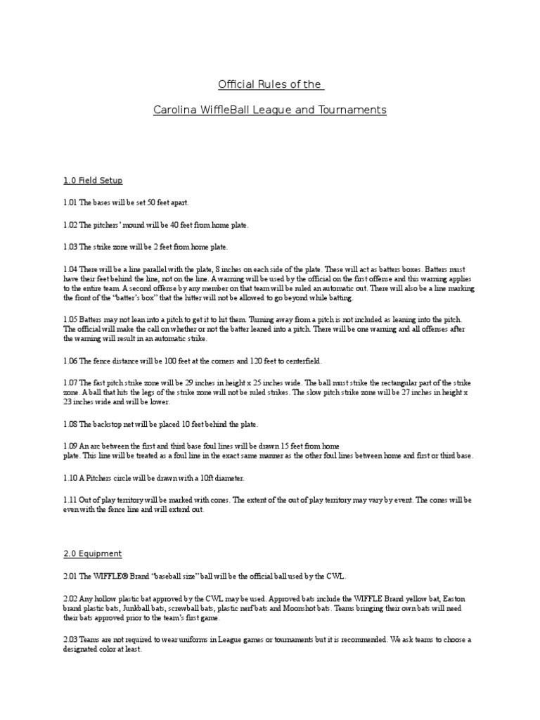 Official Rules | PDF | Baseball Field | Pitcher