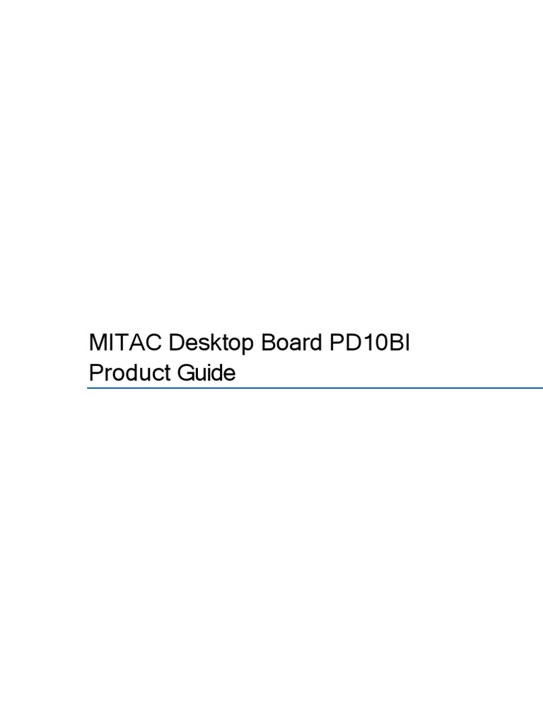 MBD I Mitac PD10BI Celeron MT Manual | PDF | Cpu Cache | Booting