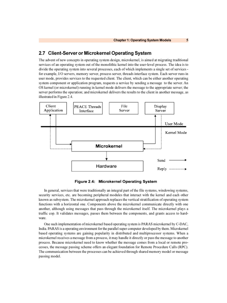 Client Server OS Model (Part 1) | PDF | Kernel (Operating System) | Message Passing