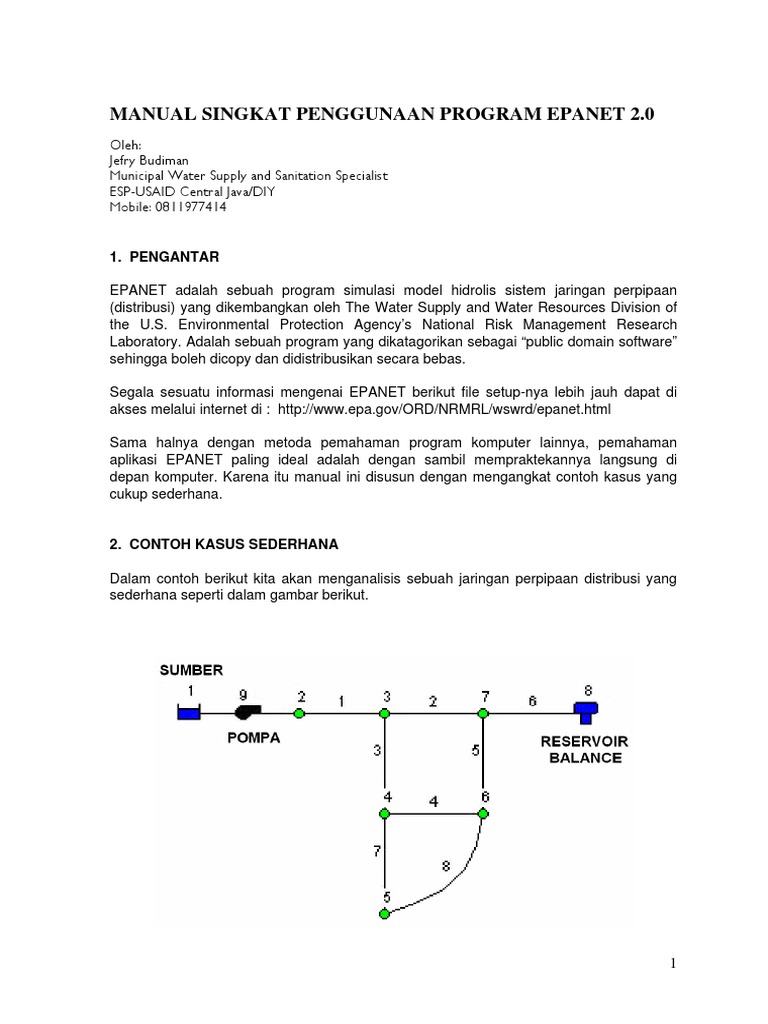 Tutorial Epanet | PDF | Teknologi & Rekayasa