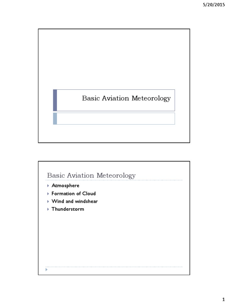Understanding Aviation Meteorology Basics | PDF | Cloud | Troposphere