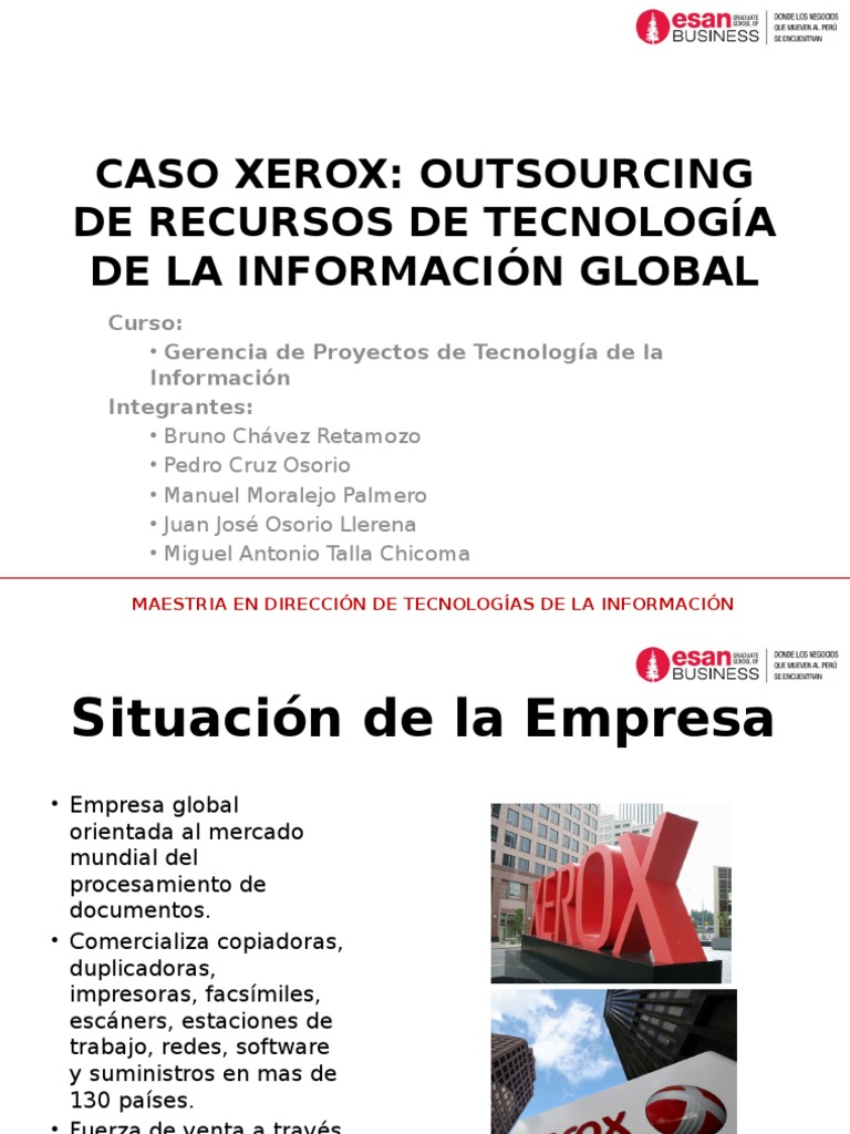 Caso Xerox | PDF | Outsourcing | Business