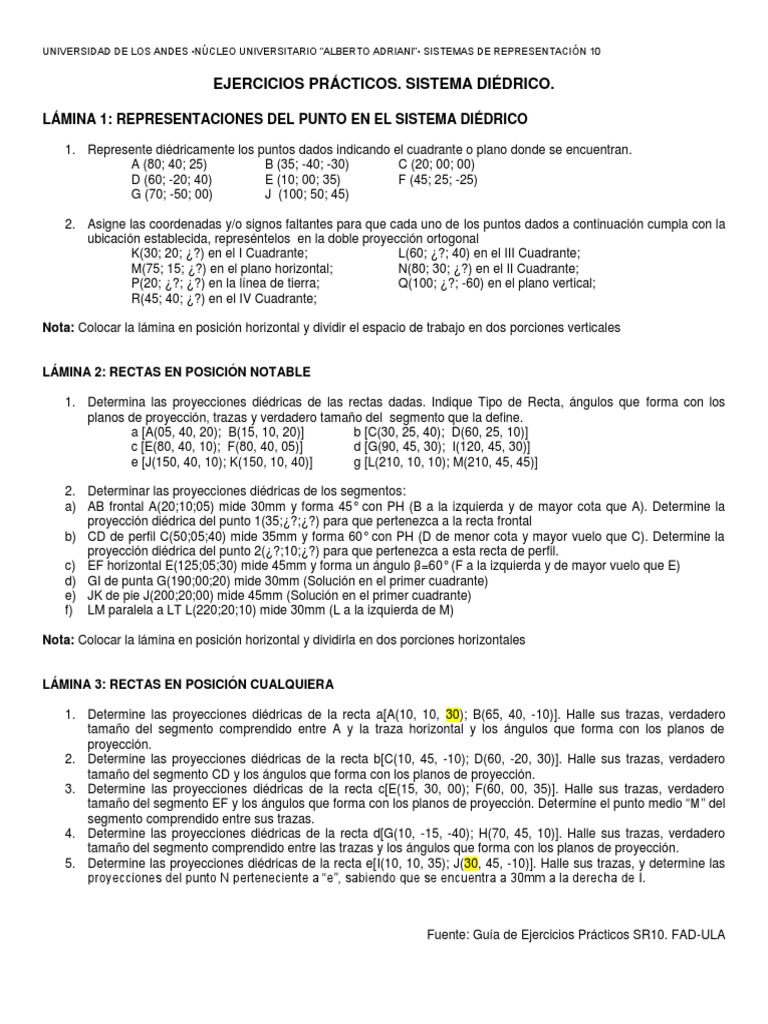 Ejercicios Prácticos Sr10 | PDF | Línea (geometría) | Geometria plana)
