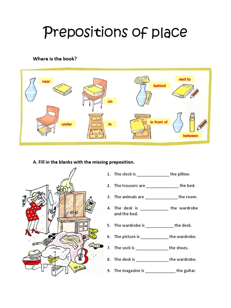 Prepositions of Place-Worksheet | PDF | Consumer Goods | Clothing
