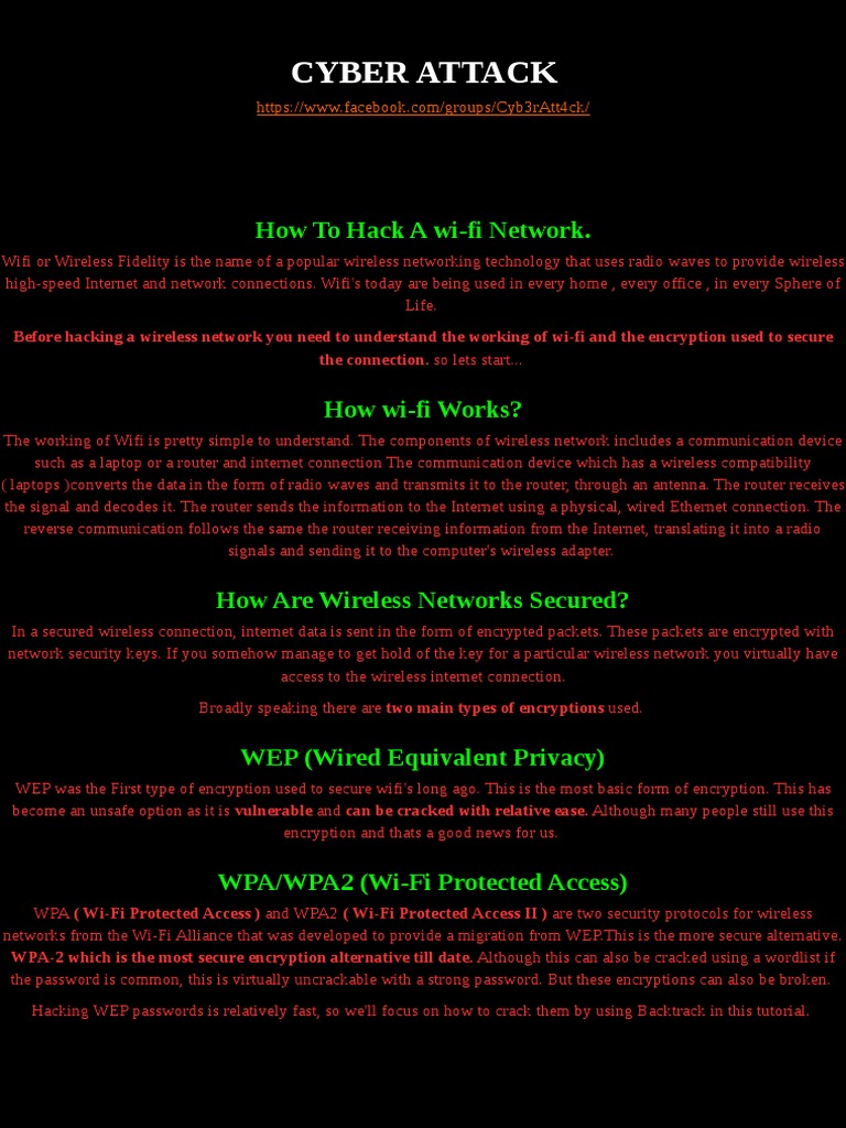 WEP Wireless Hacking | PDF | Wi Fi | Computer Network