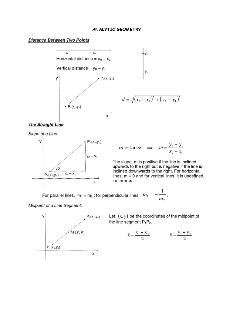 Analytic Geometry Handouts | PDF | Ellipse | Geometric Shapes