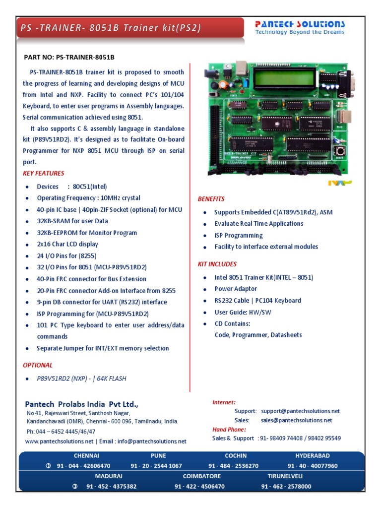 8051 Microcontroller Trainer Kit | PDF