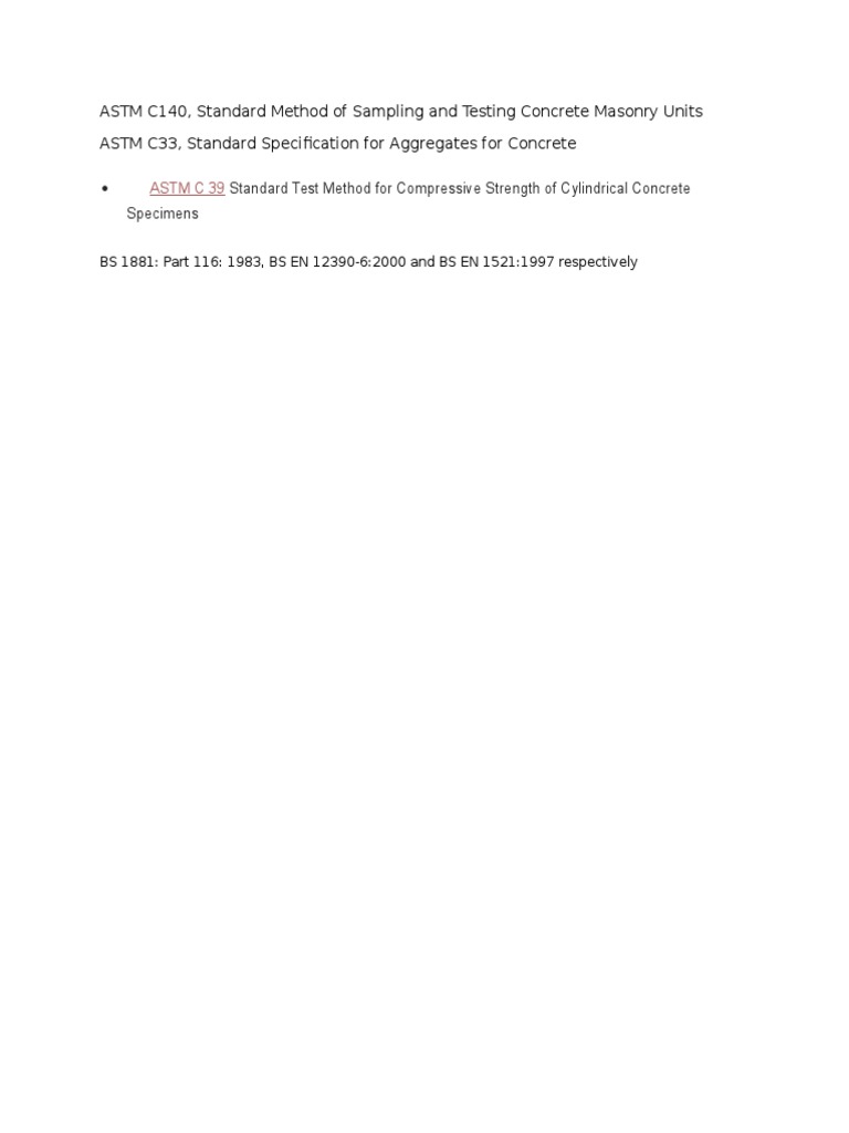 ASTM C140 Testing Methods for Masonry | PDF | Home & Garden ...