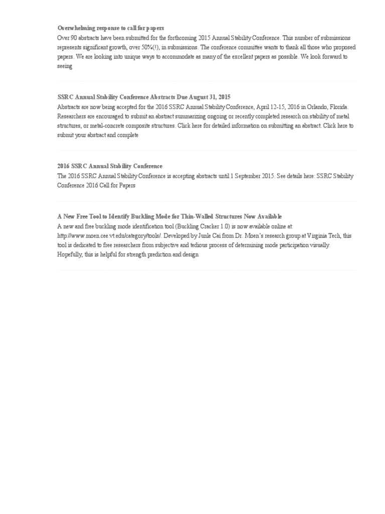 2016 SSRC Stability Conference Abstracts | PDF