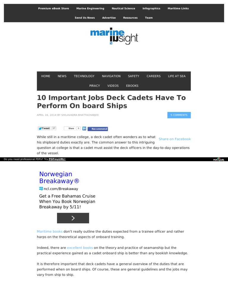 Marine Insight | PDF | Sailor | Ships