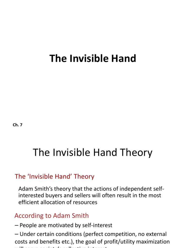 Understanding the Invisible Hand Theory | PDF | Profit (Economics ...