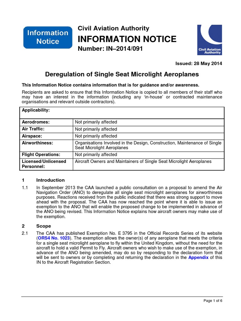 SSDR Information Notice | PDF | Stall (Fluid Mechanics) | Aircraft