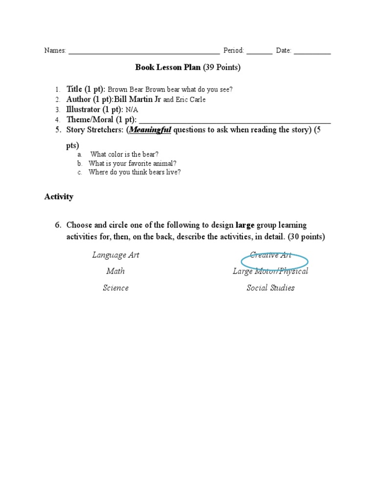 Book Lesson Plan-2 | PDF