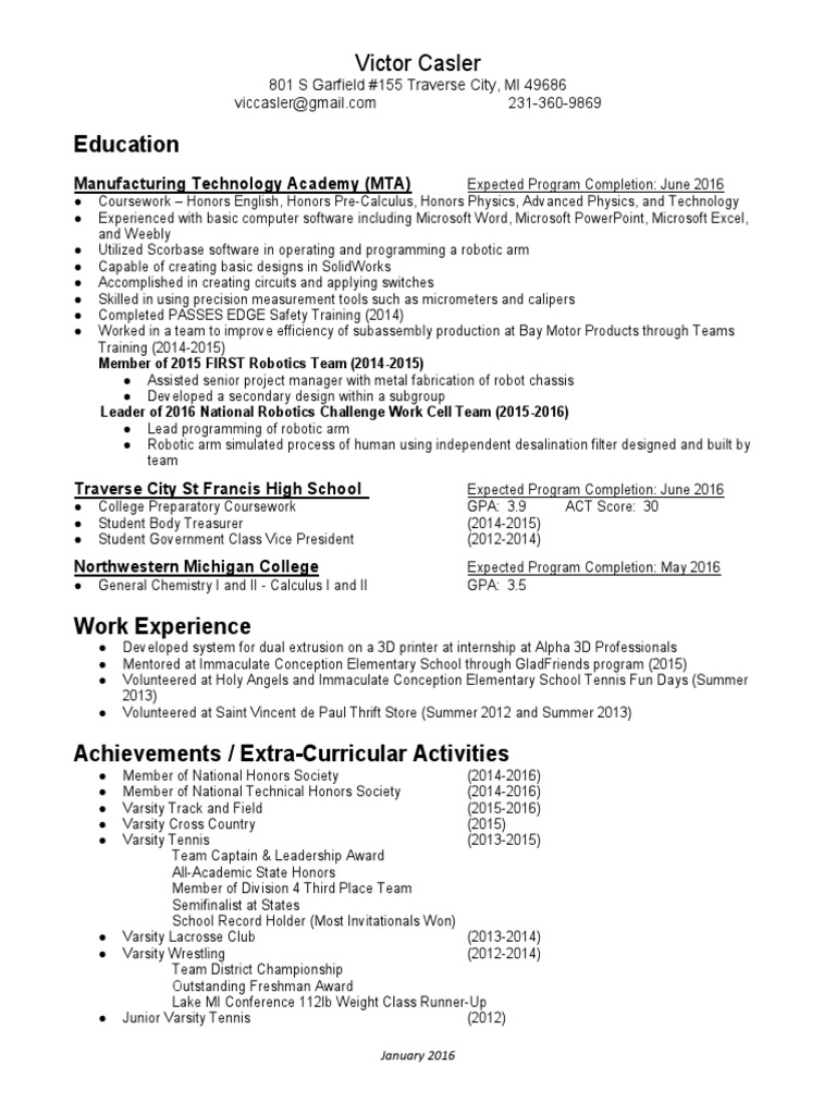 Victor - Resume - 201601 | PDF