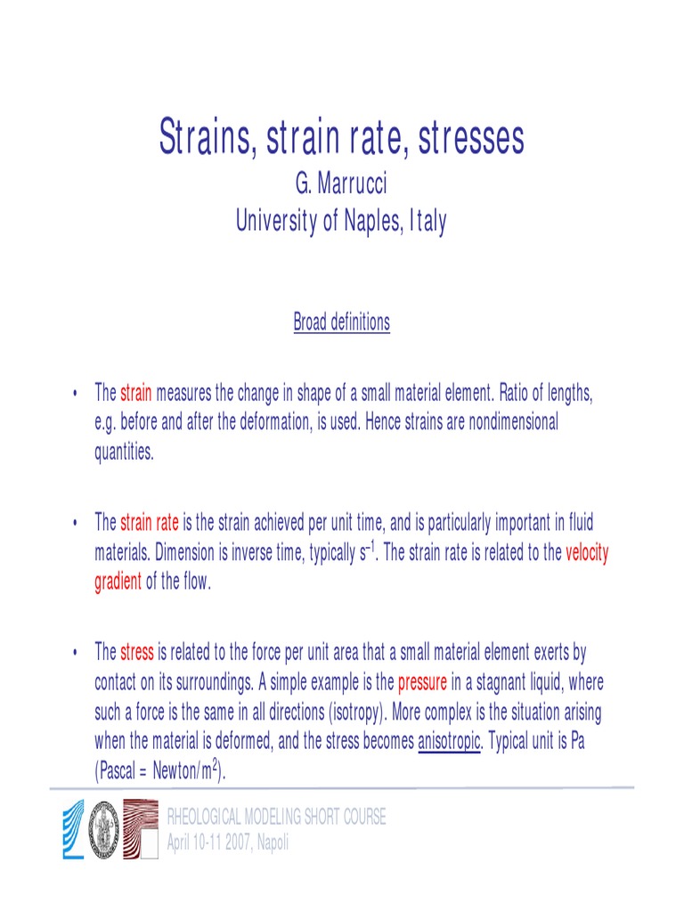 Strain Rate and Deformation Tensor Overview | PDF | Deformation ...