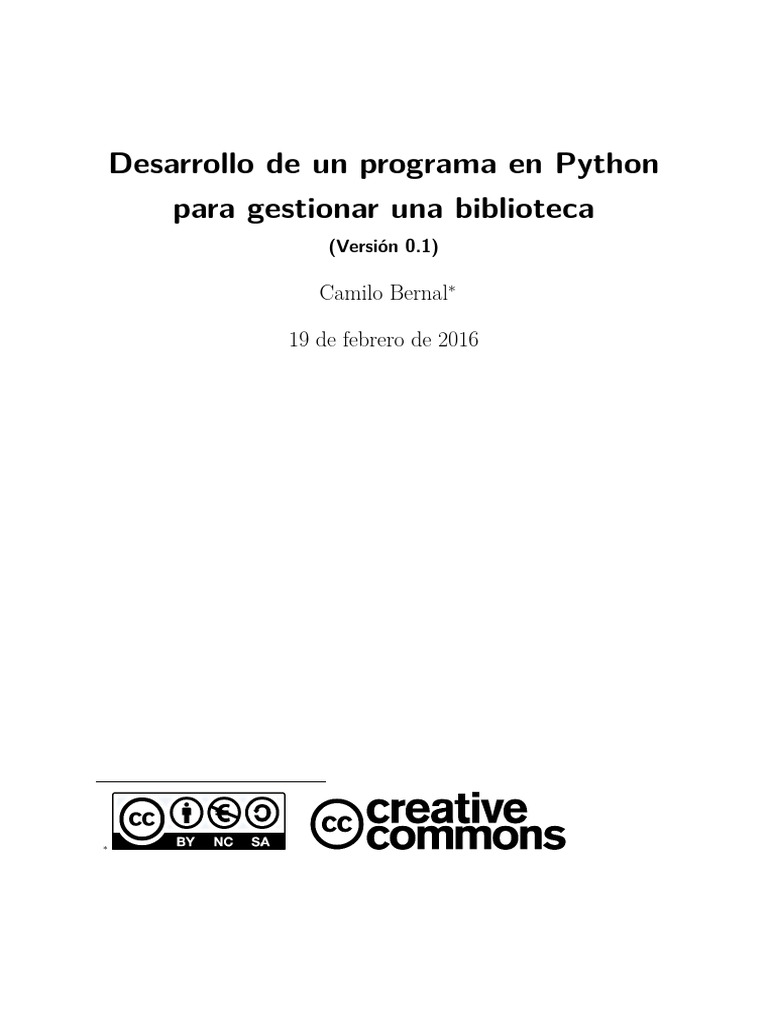 Desarrollo de Un Programa en Python 3 para Gestionar Una Biblioteca ...