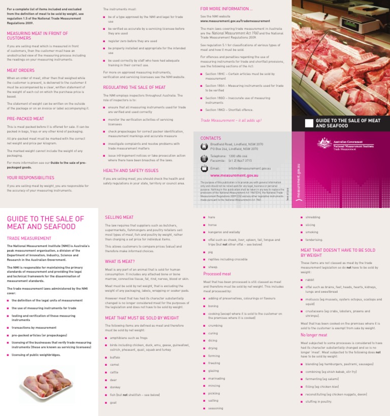 Guide to Selling Meat by Weight | PDF | Stuffing | Meat