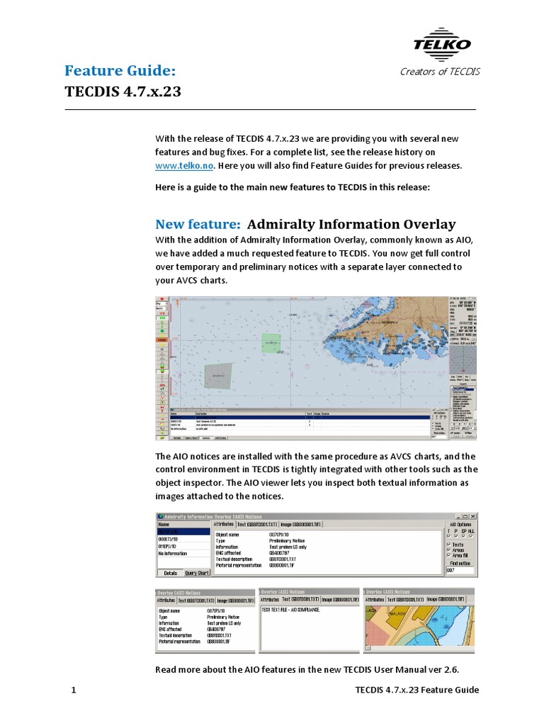 TECDIS Feature Guide | PDF | Computing | Software
