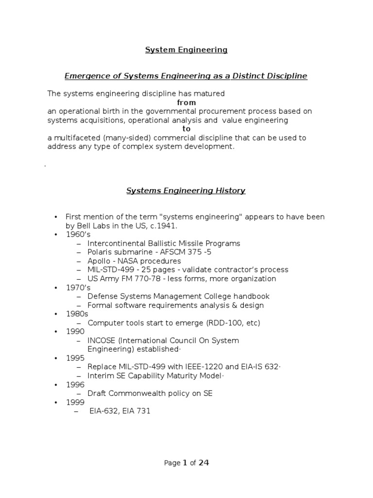 System Engineering | PDF | Systems Engineering | System