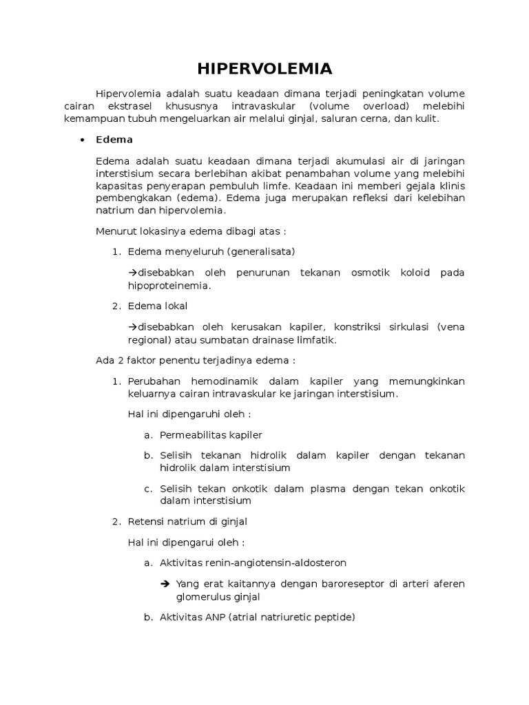 HIPERVOLEMIA | PDF