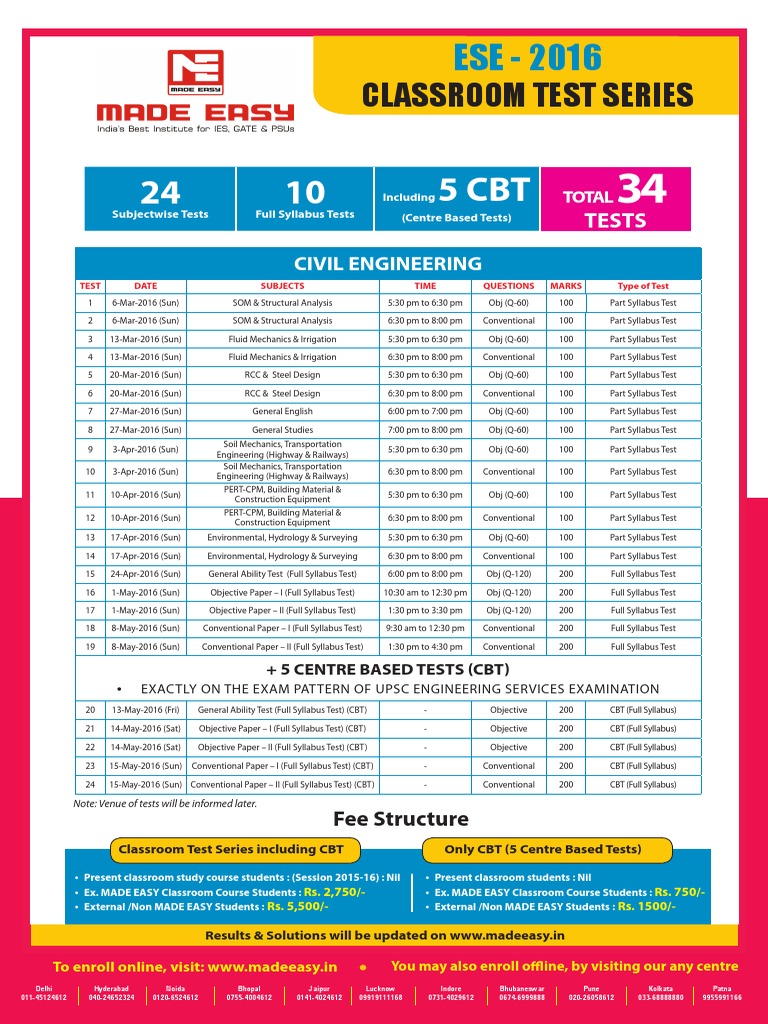 15514981ESE-2016 - Classroom Test Series | PDF | Electronics ...