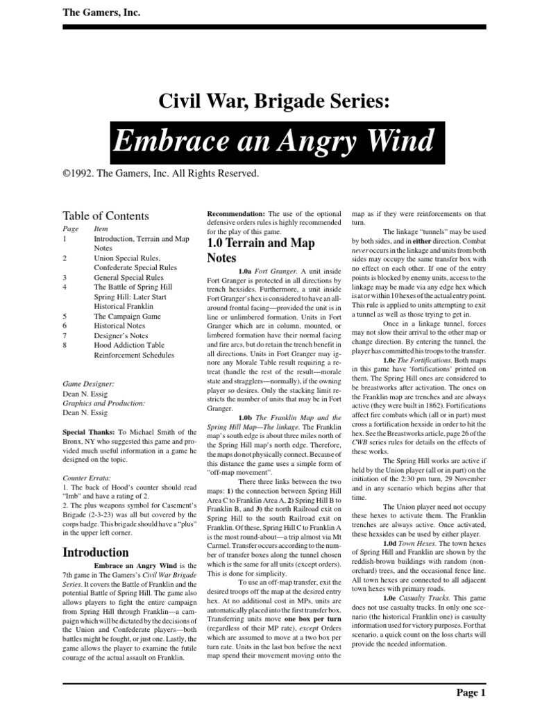 Embrace An Angry Wind | PDF | Union Army | Confederate States Army