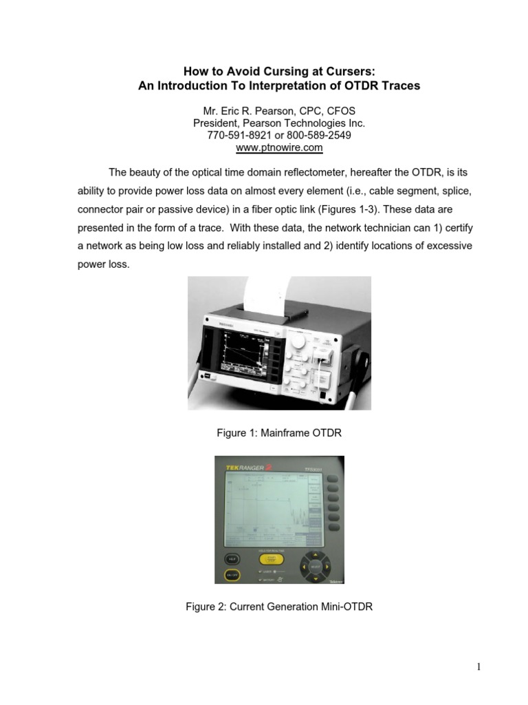 OTDR Testing PDF | PDF | Optical Fiber | Refractive Index