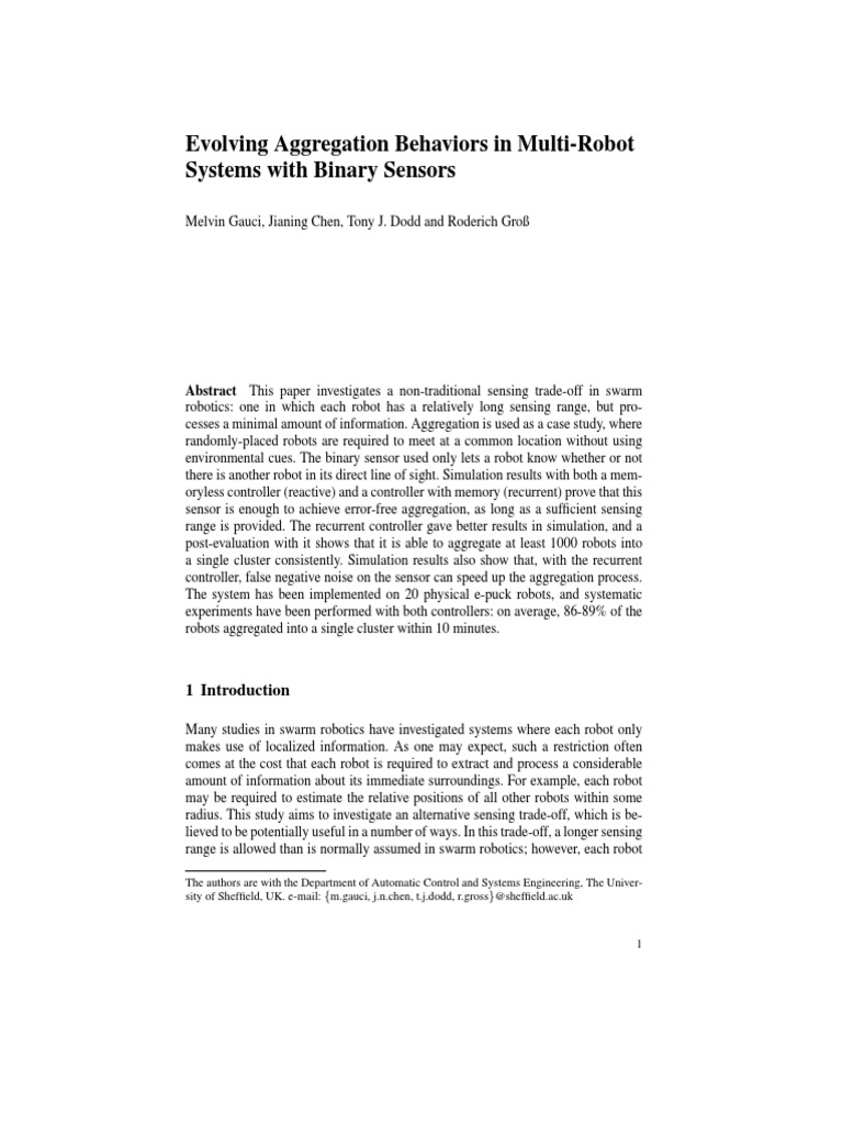 Multi-Robot Systems | PDF | Robot | Robotics