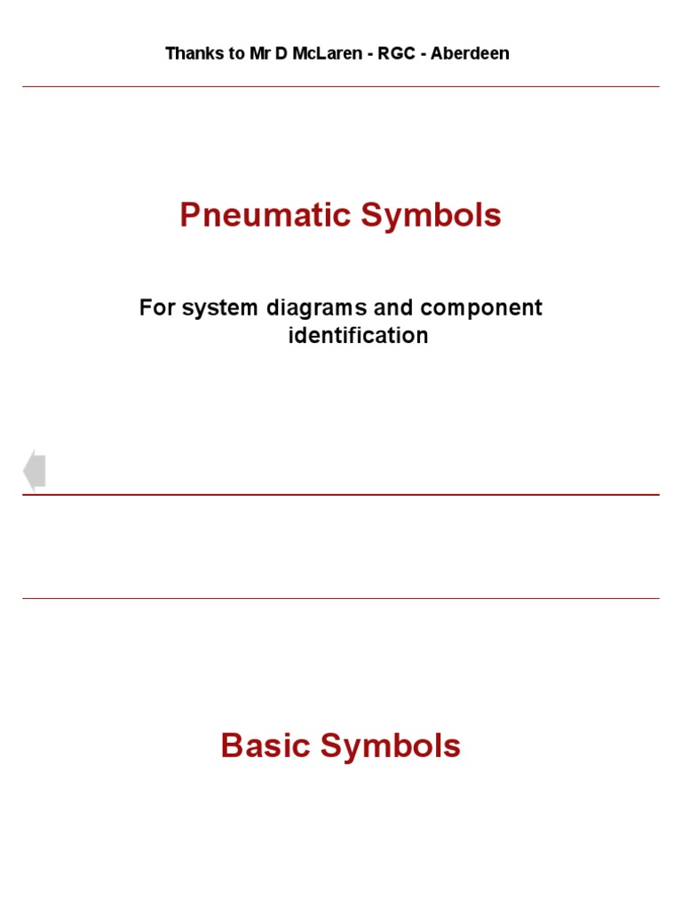 Pneumatic Symbols: For System Diagrams and Component Identification ...