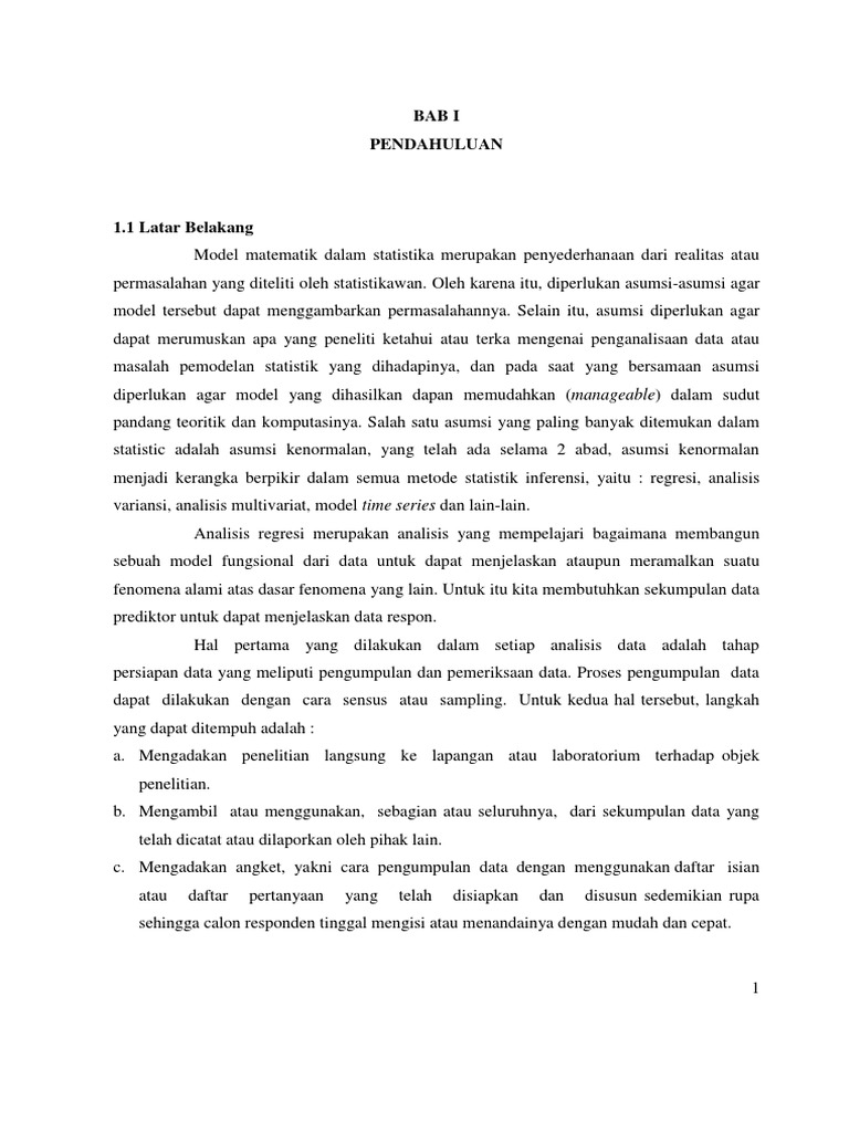 Deteksi Pencilan dalam Analisis Regresi | PDF