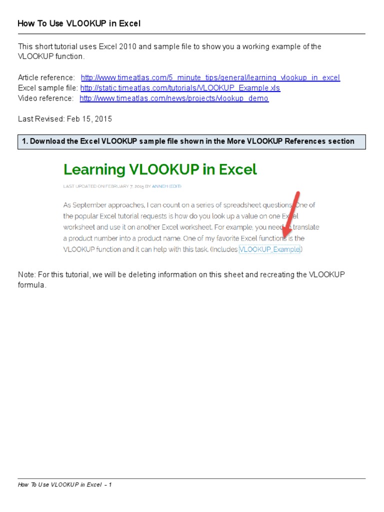 Vlookup Excel2010 | PDF | Microsoft Excel | Computing