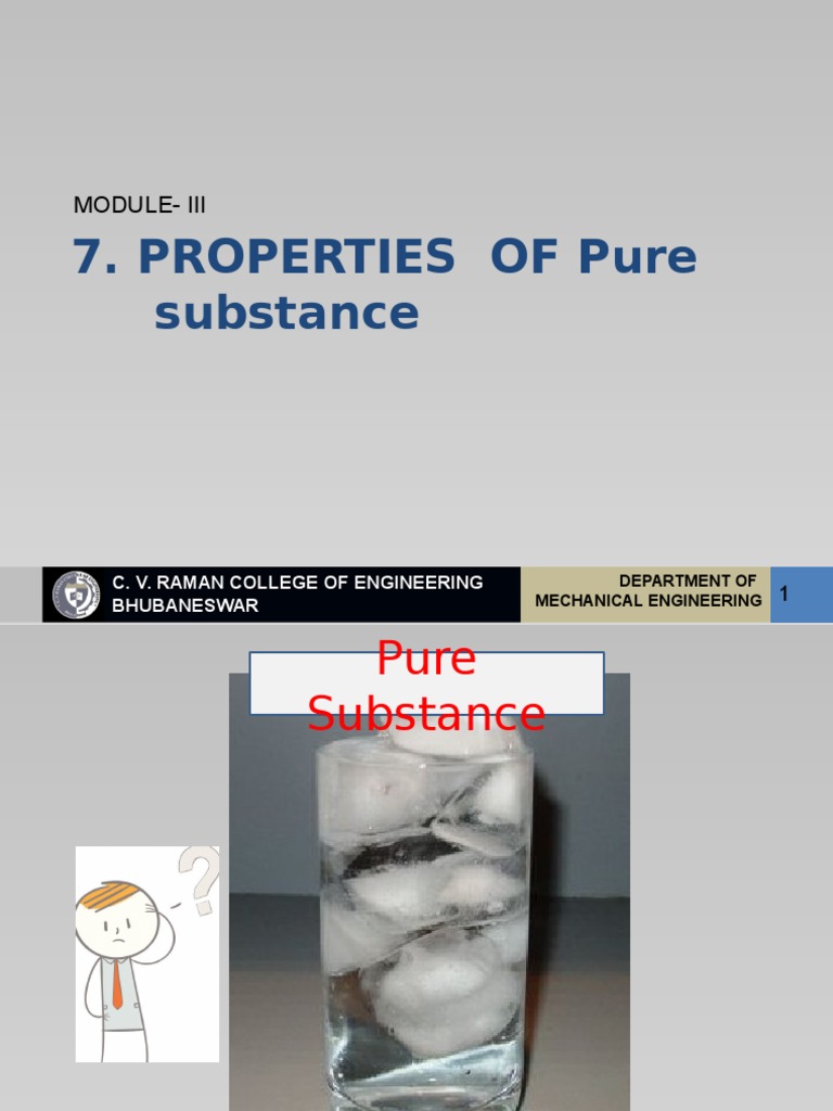 7 - Properties of Pure SubstanceS | PDF | Phase (Matter) | Vapor