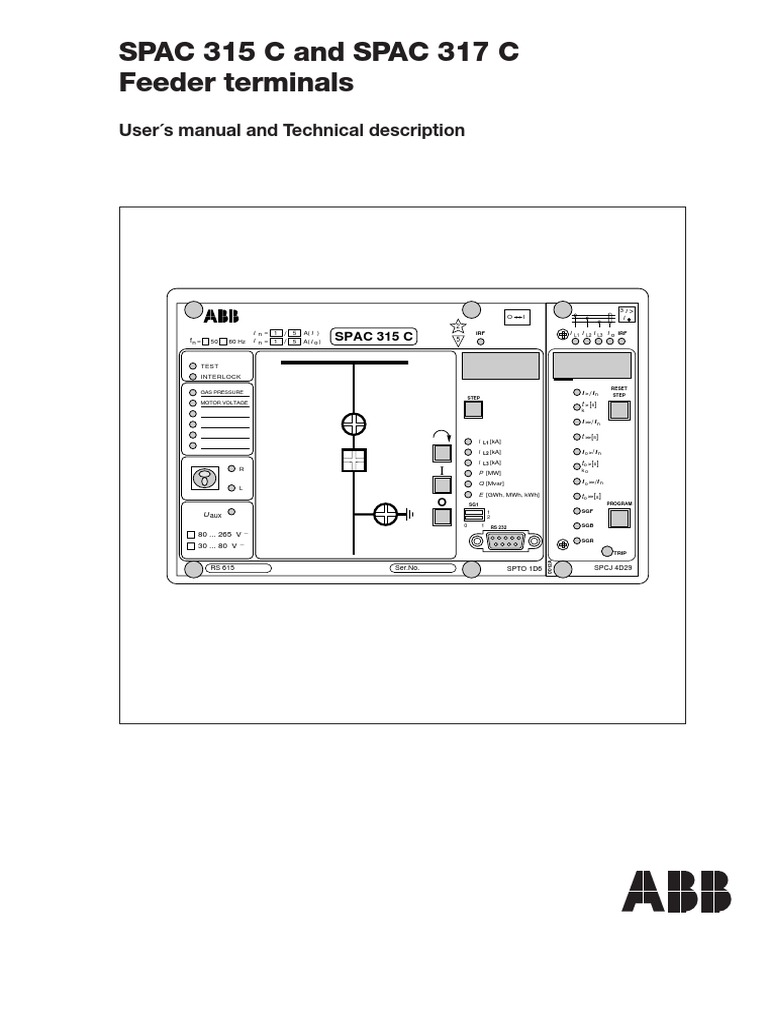SPAC 315 C and SPAC 317 C Feeder Terminals: User S Manual and Technical ...
