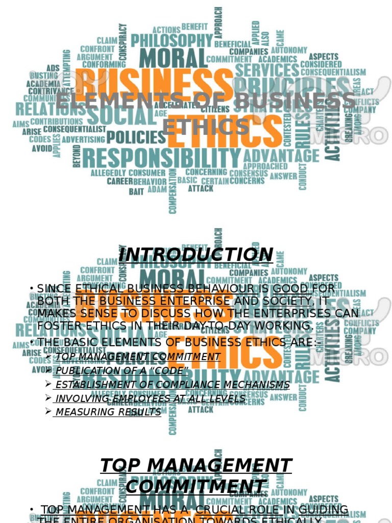 Elements of Business Ethics | PDF | Business Ethics | Employment