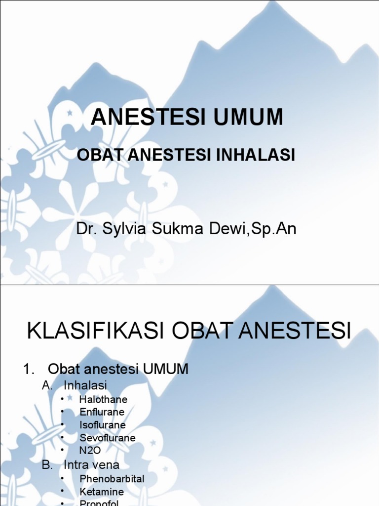 ANESTESI INHALASI | PDF