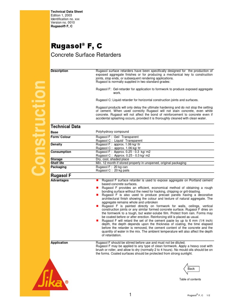 Rugasol F C - Pds en | PDF | Concrete | Industries