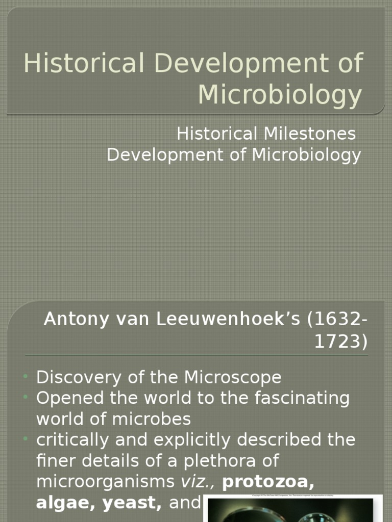 Milestones in Microbiology History | PDF | Microorganism | Infection