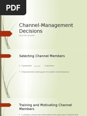 Channel Management Definition