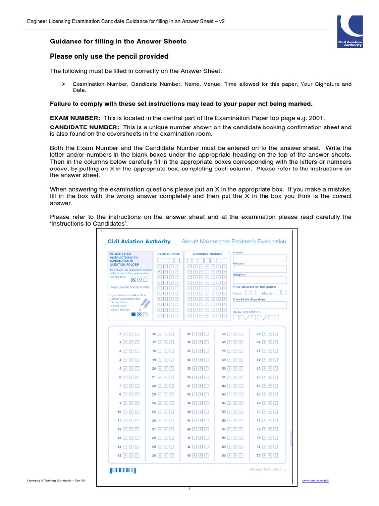 L&TS GuidanceForFillingInAnEngineeringAnswerSheet v2 | PDF | Test ...