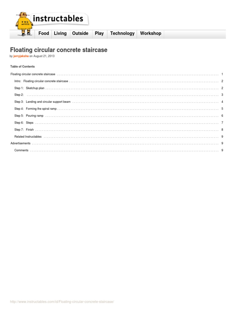 Floating Circular Concrete Staircase PDF | PDF | Stairs | Architectural ...