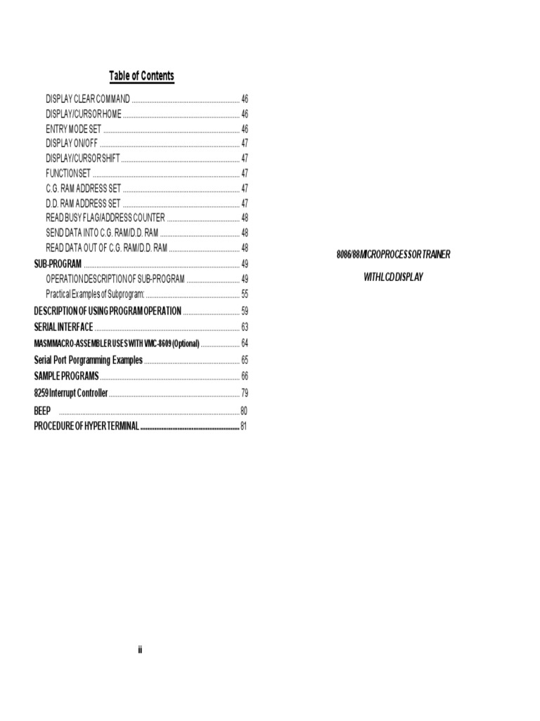 8086 Manual | PDF | Input/Output | Subroutine 8086 Manual | PDF | Input/Output | Subroutine