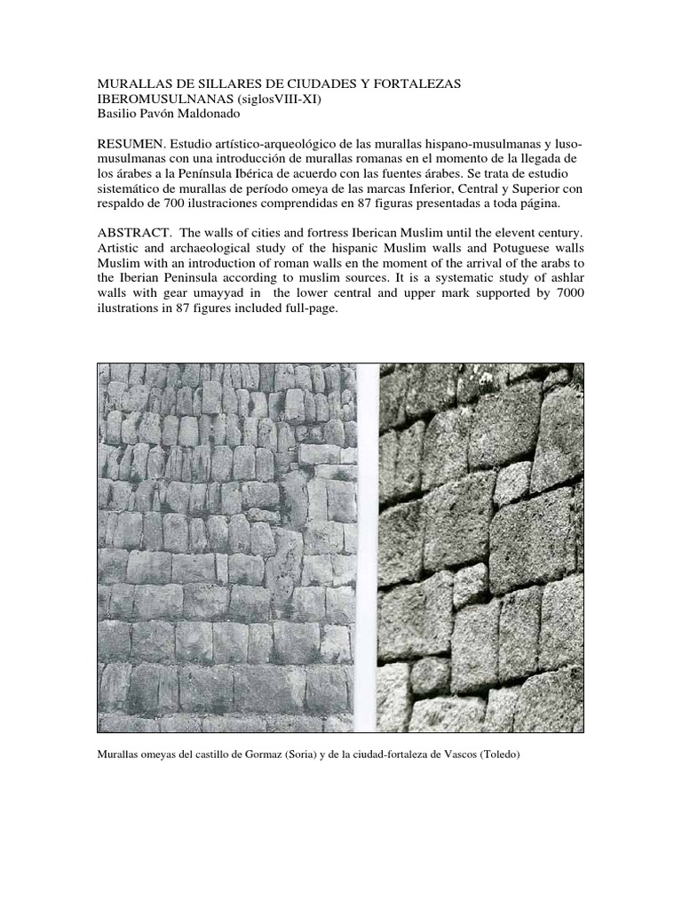 Murallas de Sillares de Ciudades y Fortalezas Iberomusulnanas | PDF ...