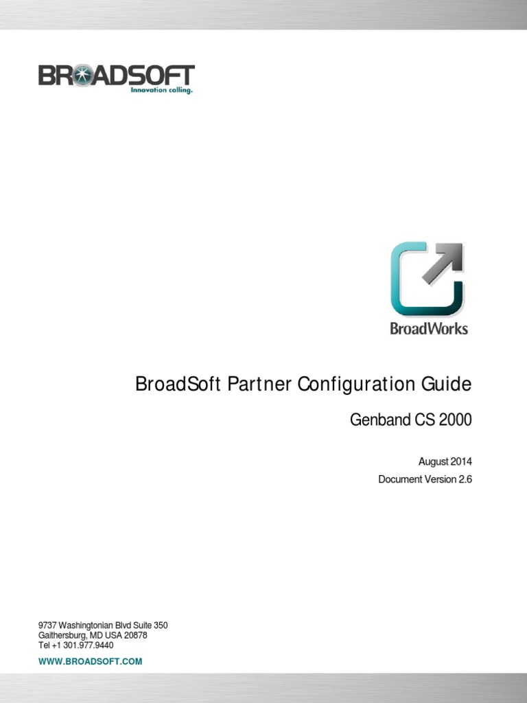 PartnerConfigGuide Genband CS 2000 | PDF | Session Initiation Protocol ...